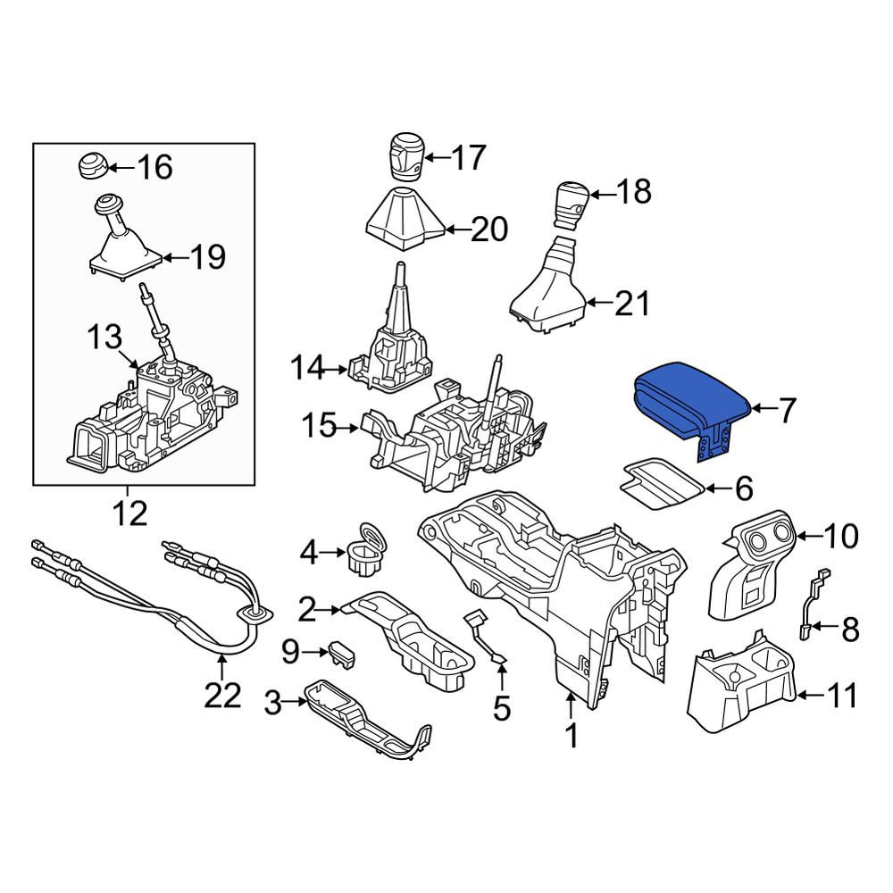 Jeep OE 6AC671A3AI - Console Armrest