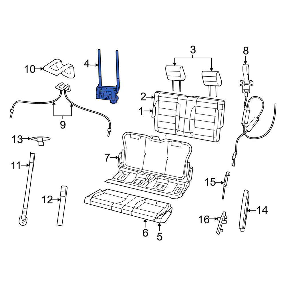 Jeep OE 68515598AA - Rear Headrest Guide