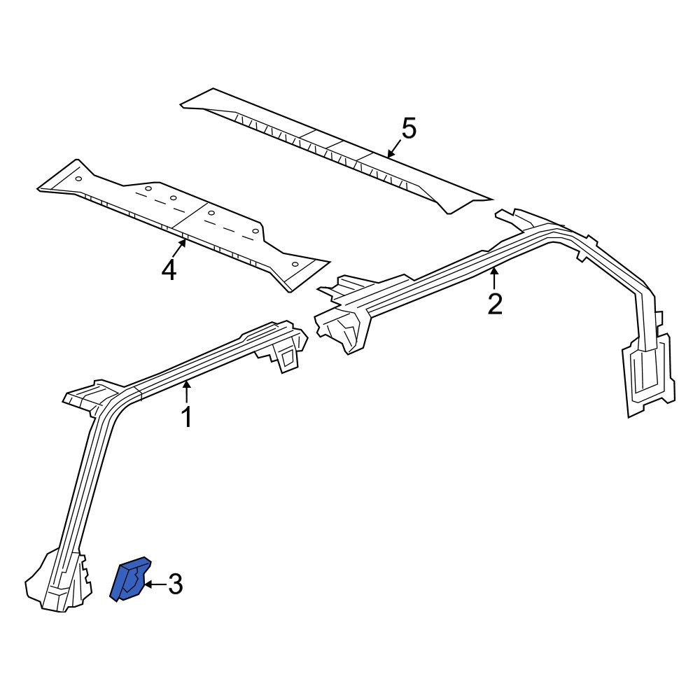 Jeep OE 68352817AD - Left Roll Bar Insulator