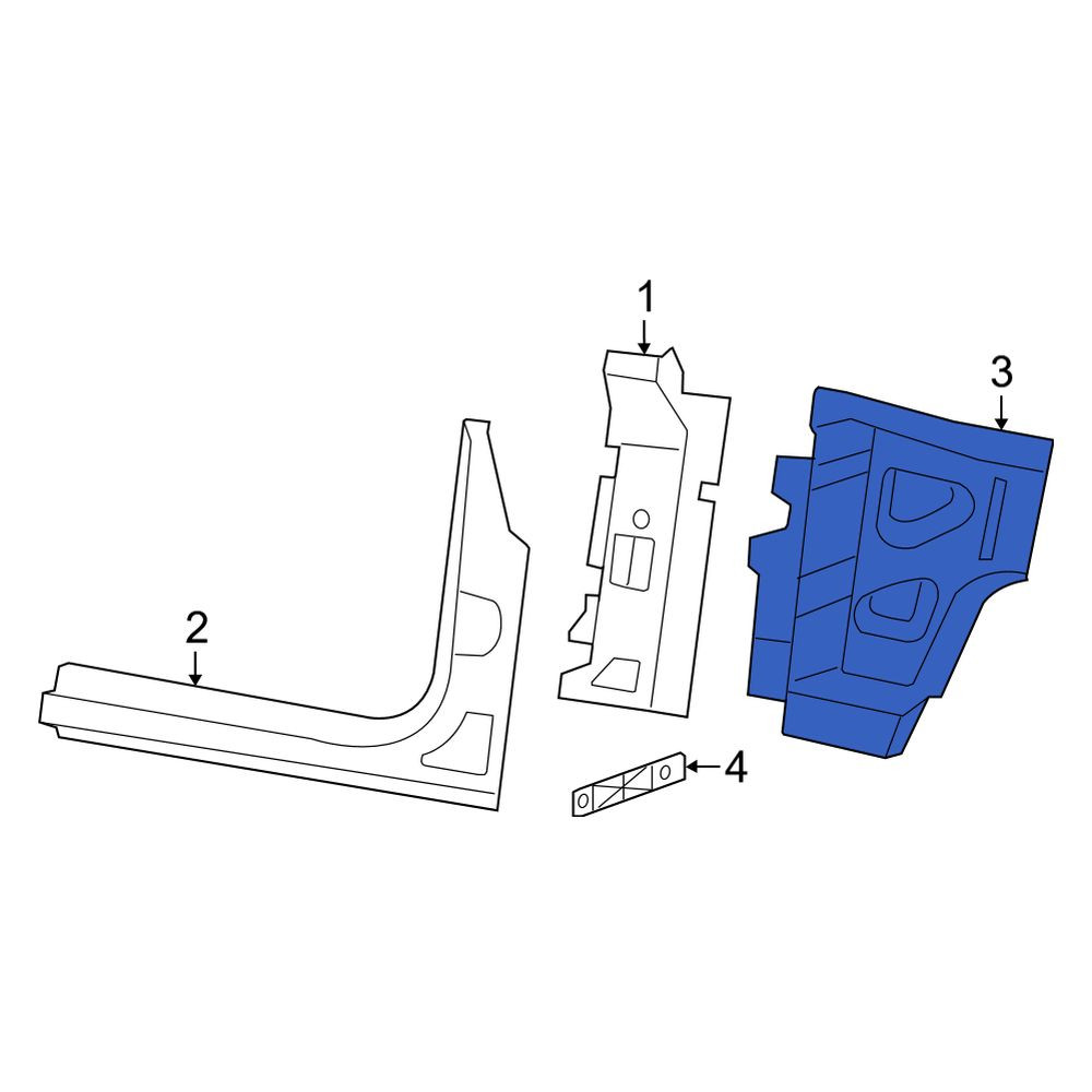 Jeep OE 68330244AK - Front Right Body A-Pillar Reinforcement
