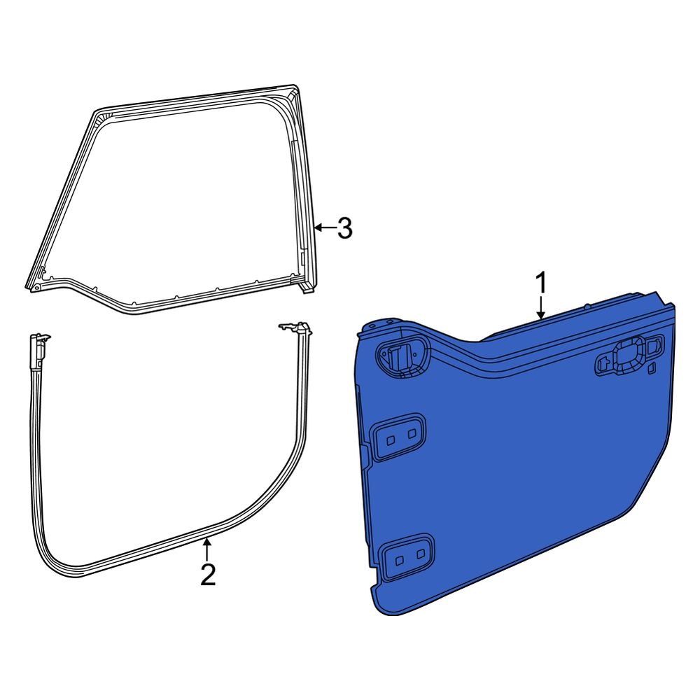 Jeep OE 68284733AB - Front Left Door Shell