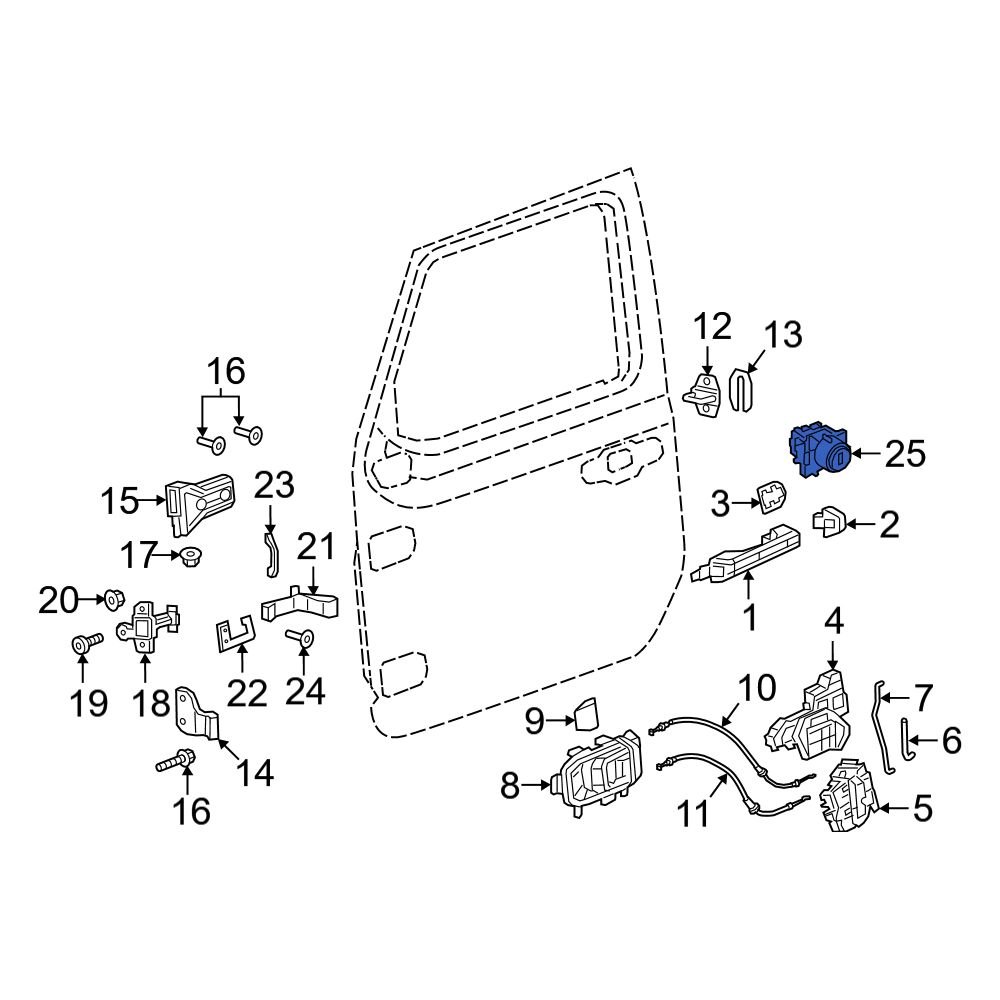 Jeep OE 68384449AB - Front Door Lock Cylinder