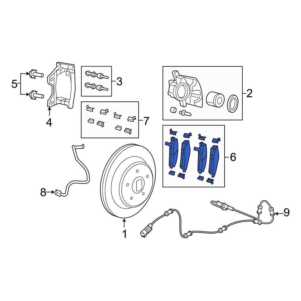 Jeep OE 68385238AC - Rear Disc Brake Pad Set