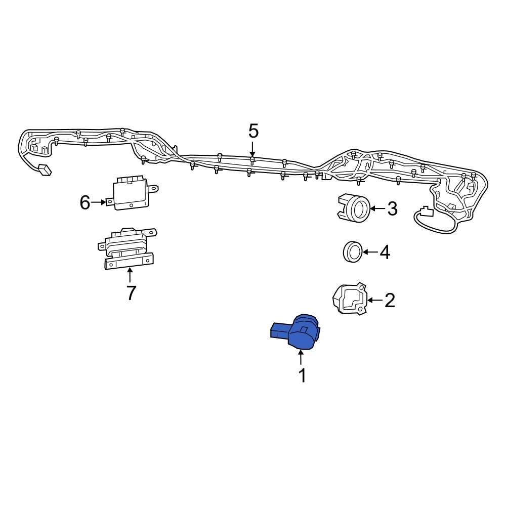Jeep OE 6MK25TZZAA - Rear Parking Aid Sensor
