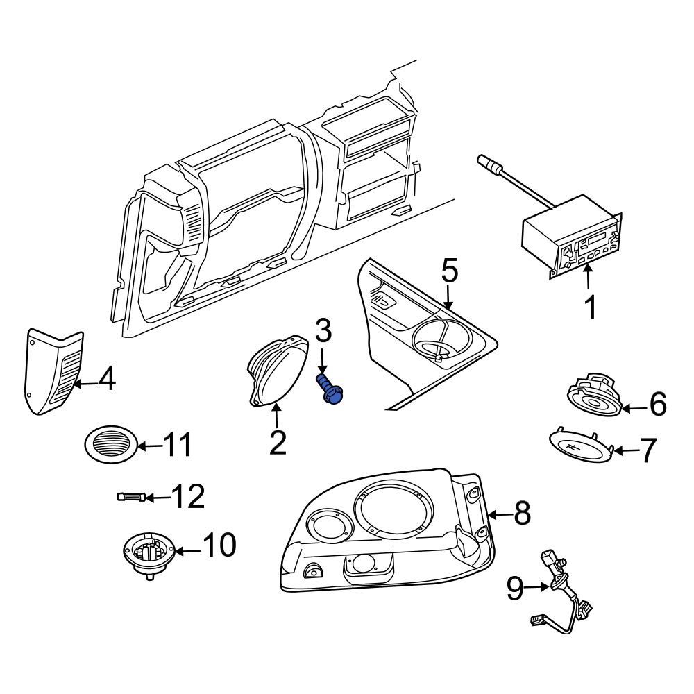 Jeep OE 6032723 - Speaker Screw