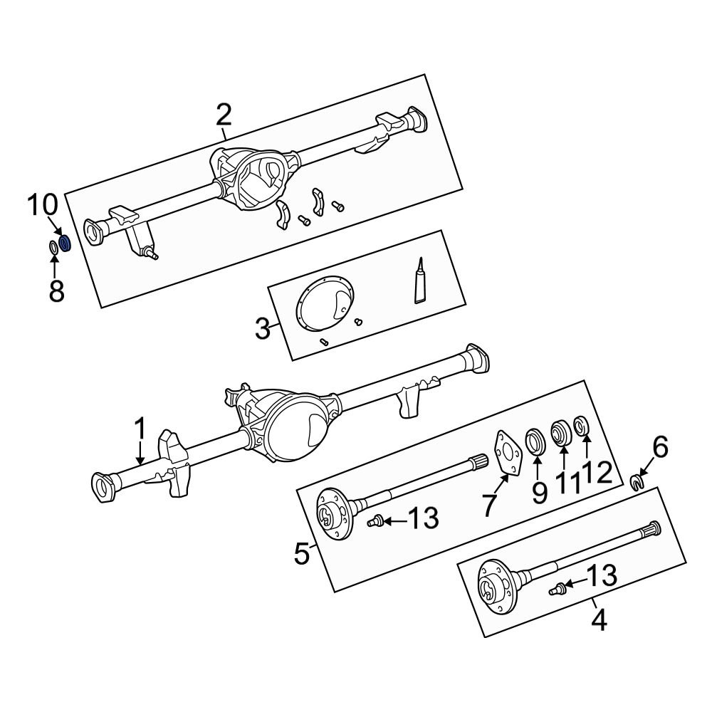 Jeep OE 68499023AA - Rear Drive Axle Shaft Bearing