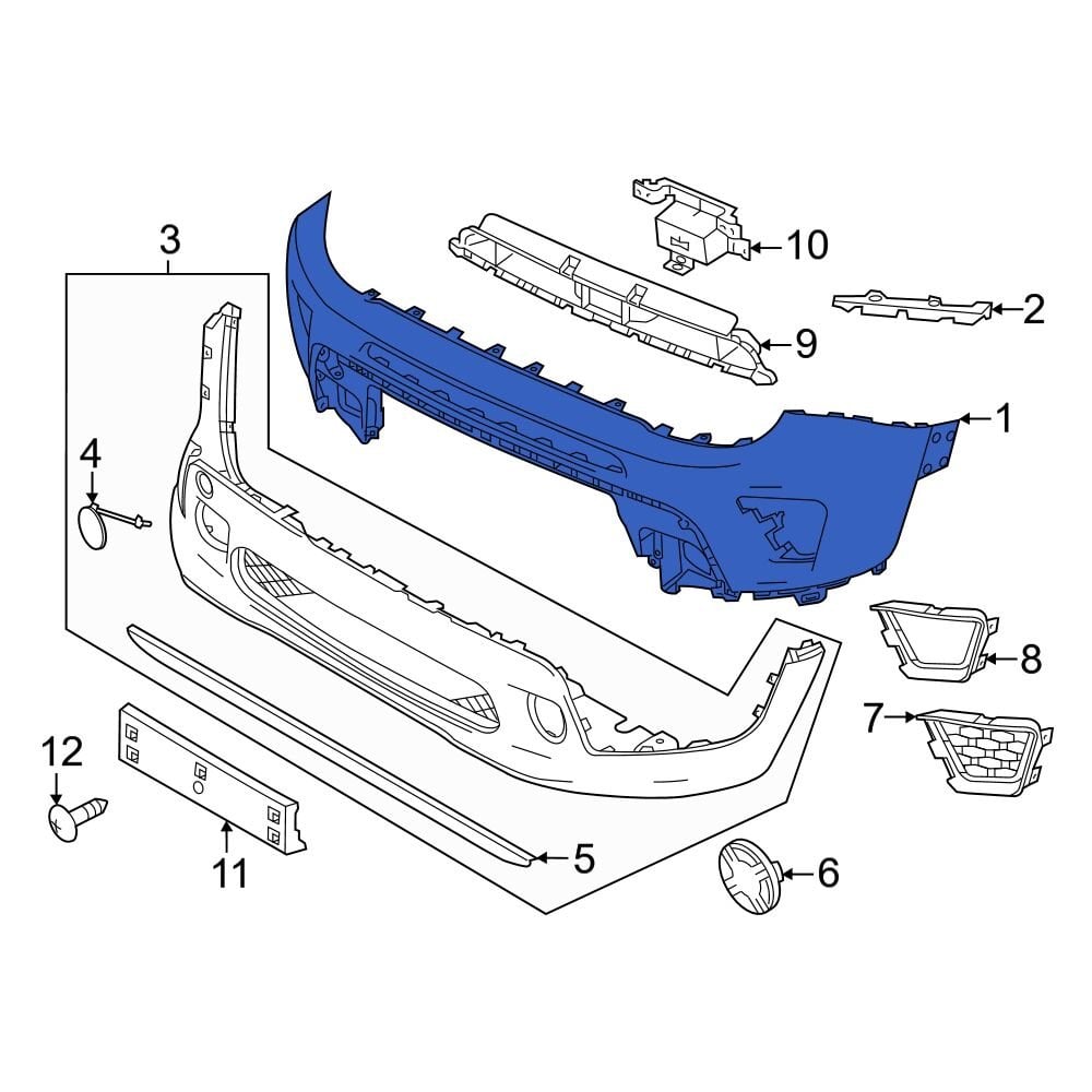 Jeep OE 6VM44TZZAA - Front Upper Bumper Cover