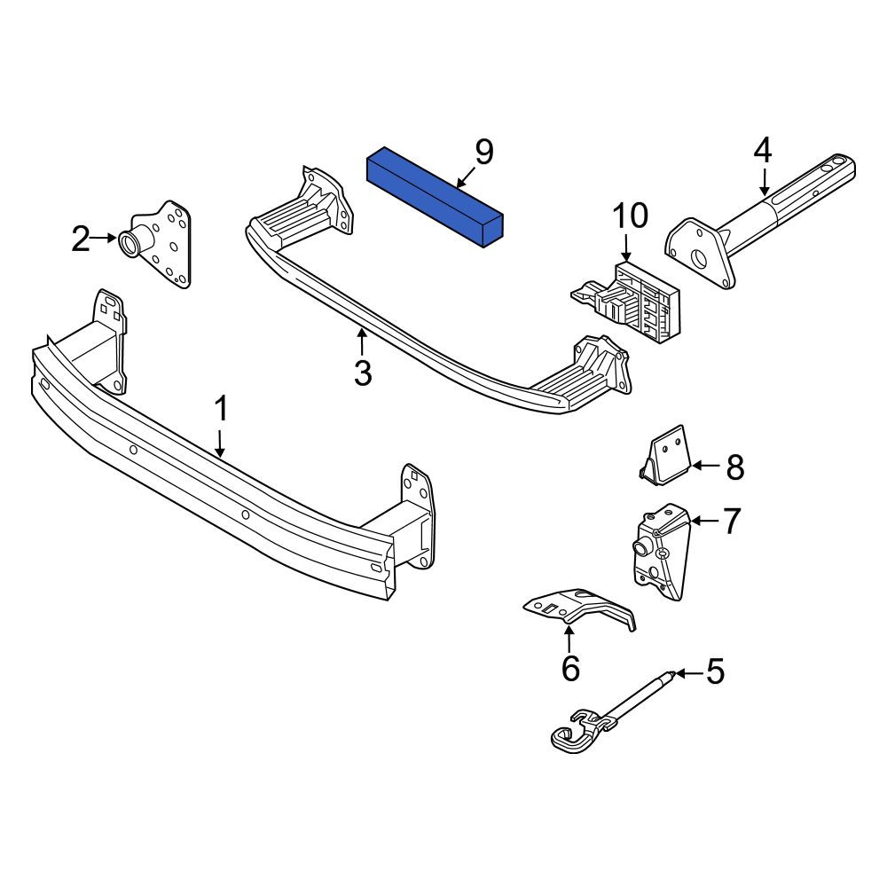 Jeep OE 68363734AA - Front Bumper Cover Insulator