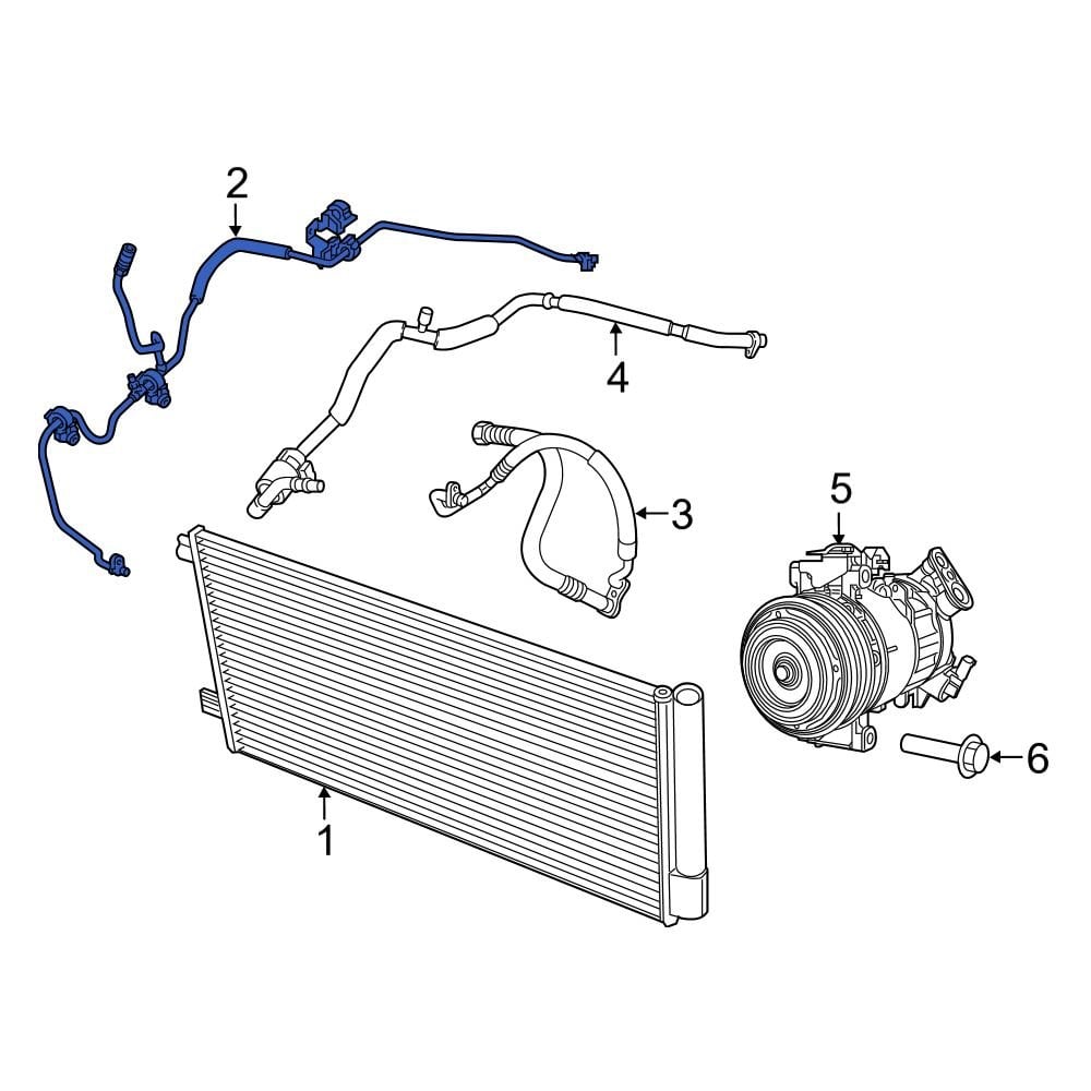 Jeep OE 68412503AB - A/C Refrigerant Liquid Hose