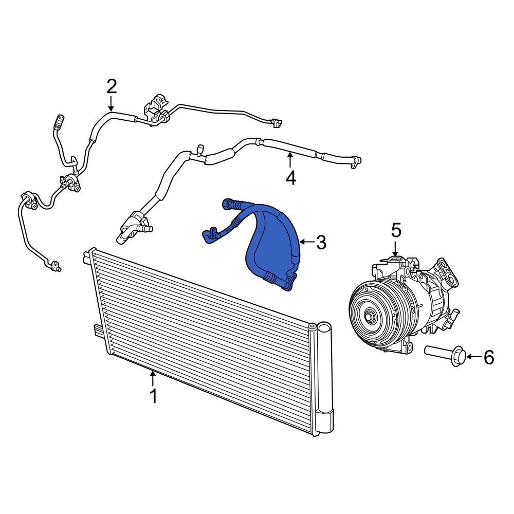 Jeep OE 68519384AA - A/C Refrigerant Discharge Hose
