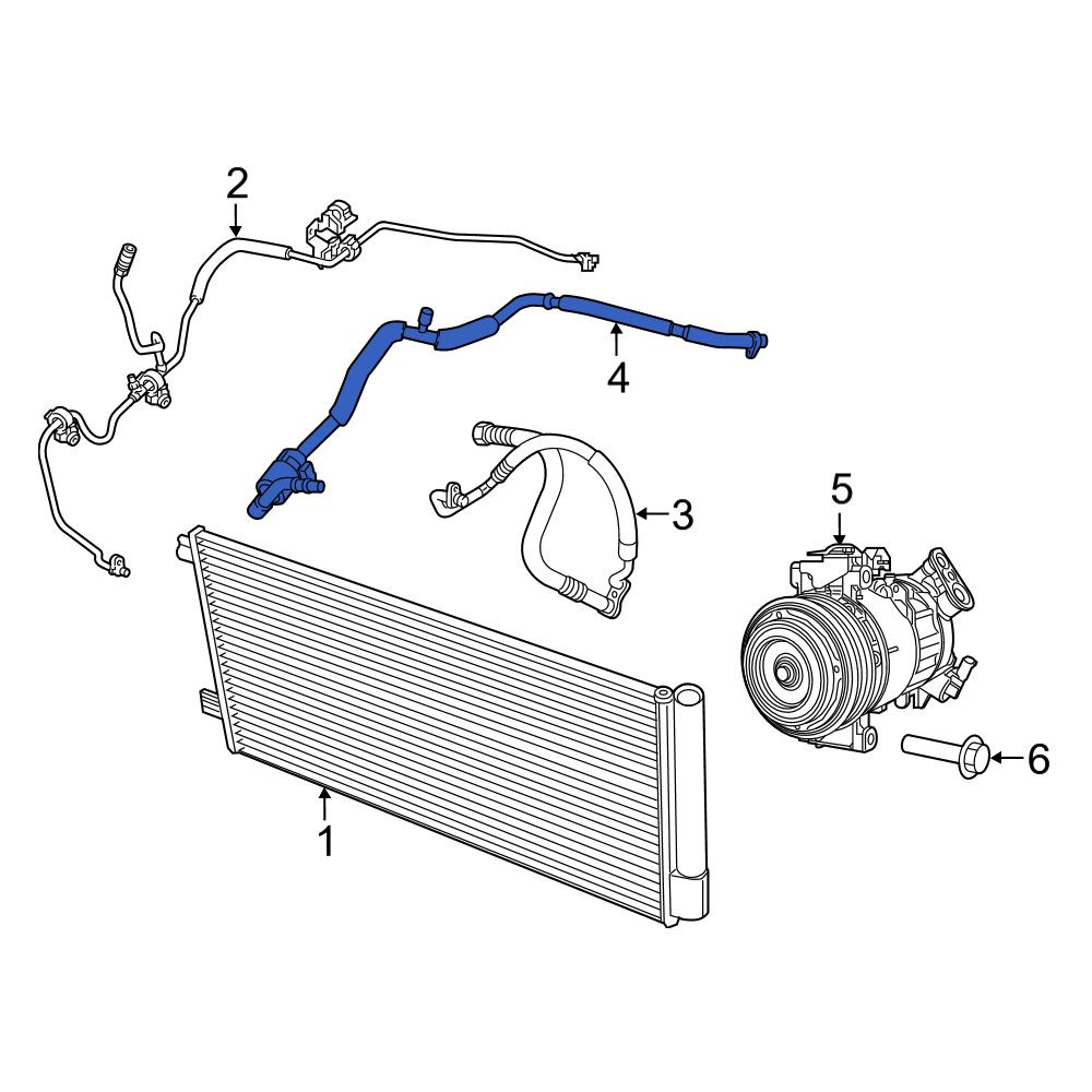 Jeep OE 68418174AA - A/C Refrigerant Suction Hose