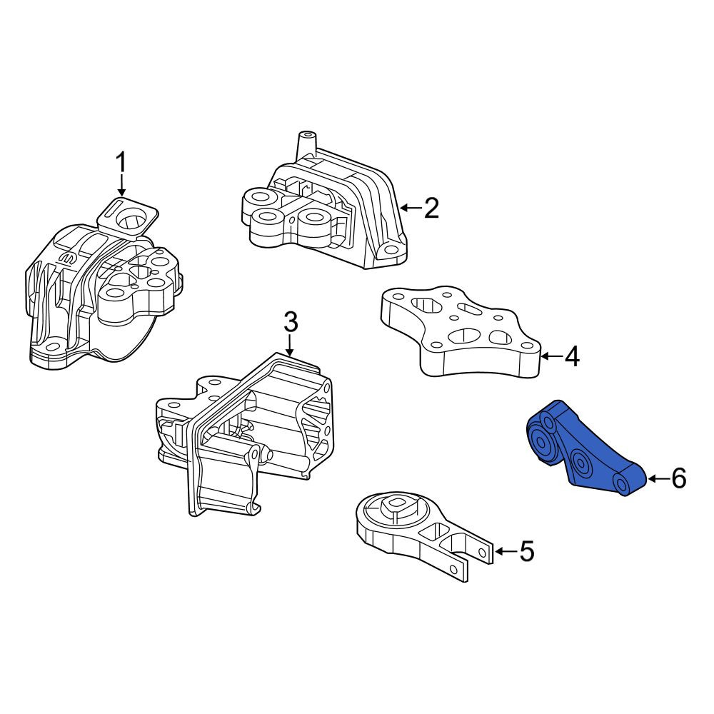 Jeep OE 68257232AA - Manual Transmission Mount Bracket