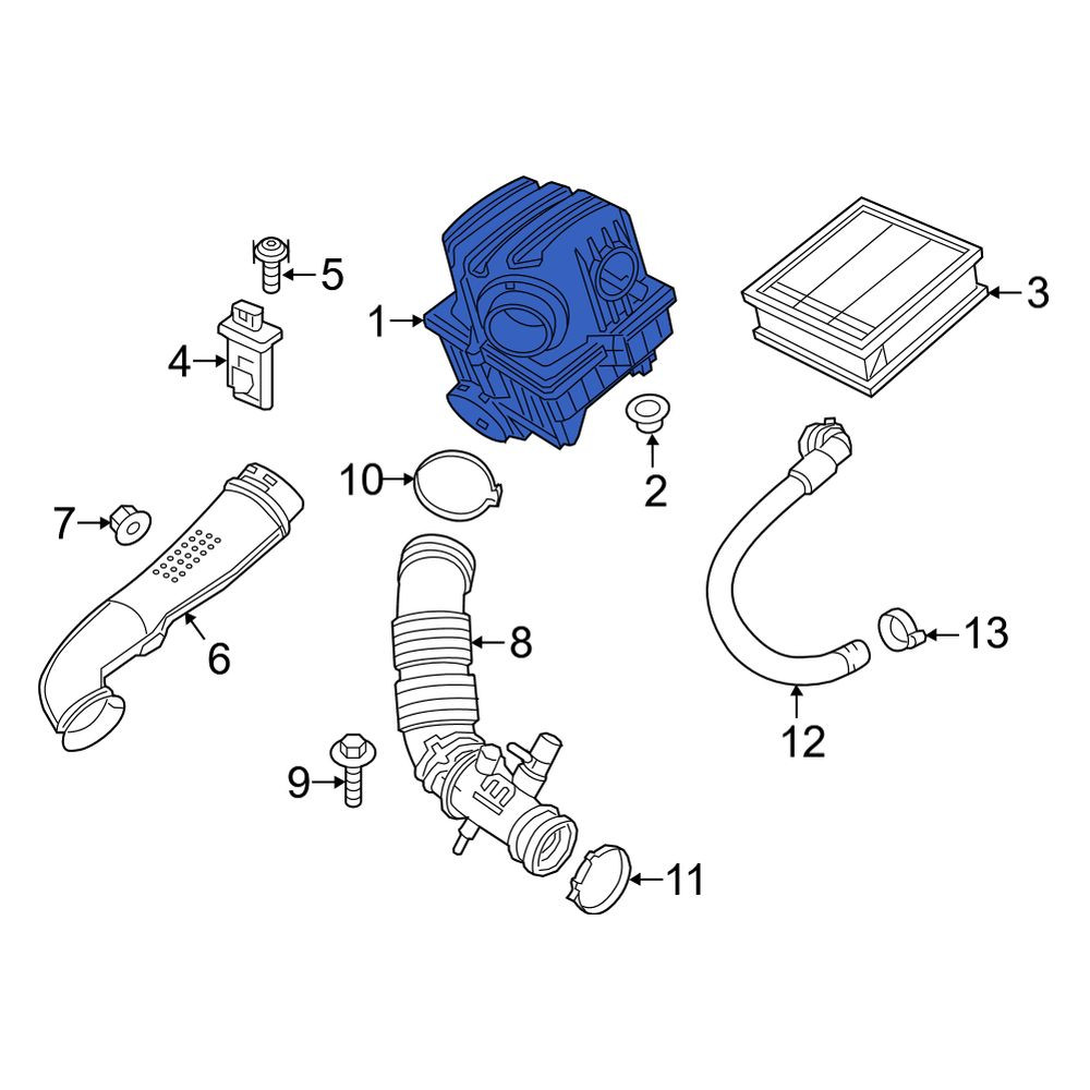 Jeep OE 68403697AA - Air Filter and Housing Assembly