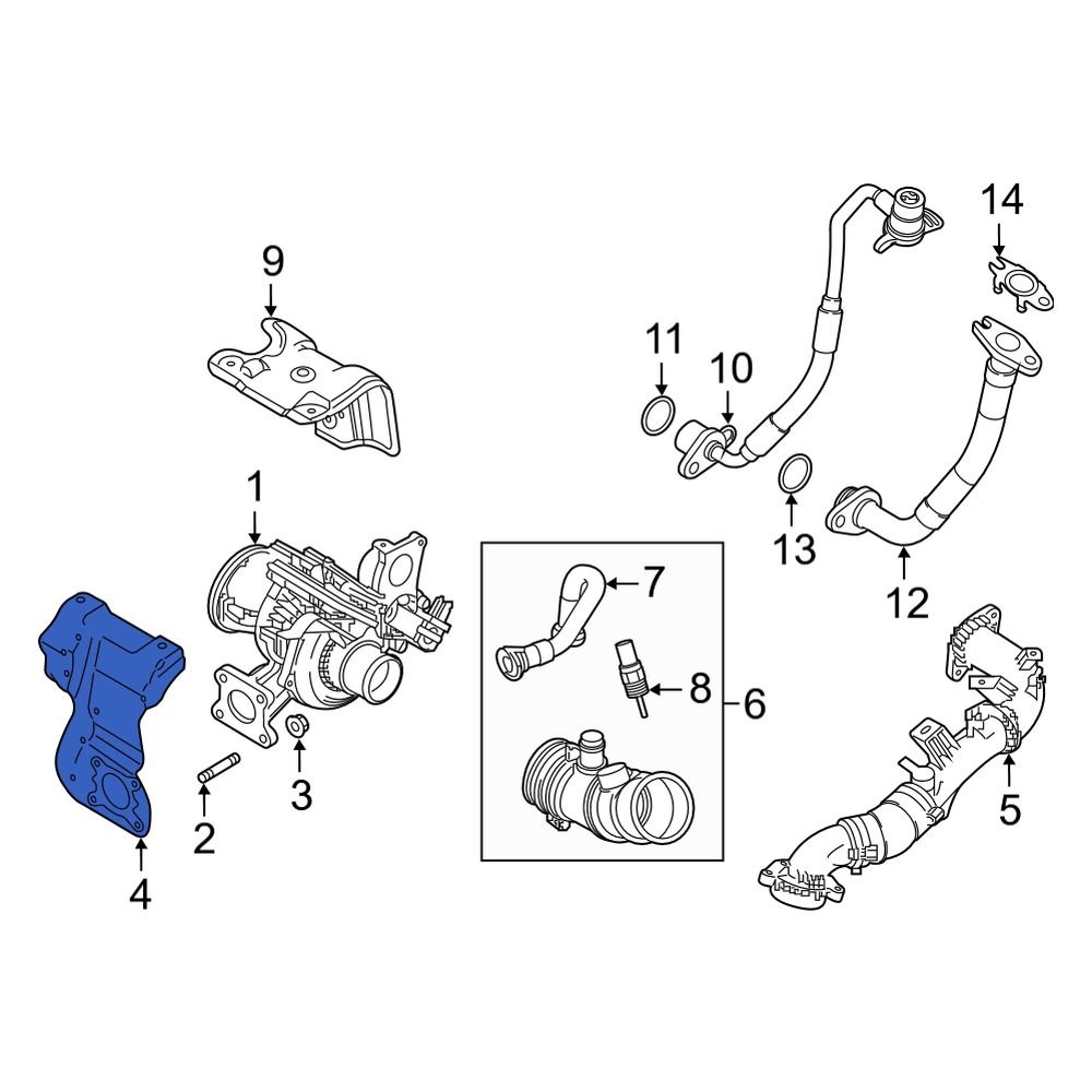 Jeep OE 4893382AA - Turbocharger Mount Heat Shield
