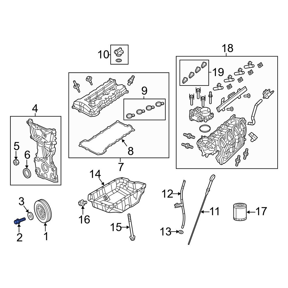 Jeep OE 6509029AA - Engine Crankshaft Pulley Bolt