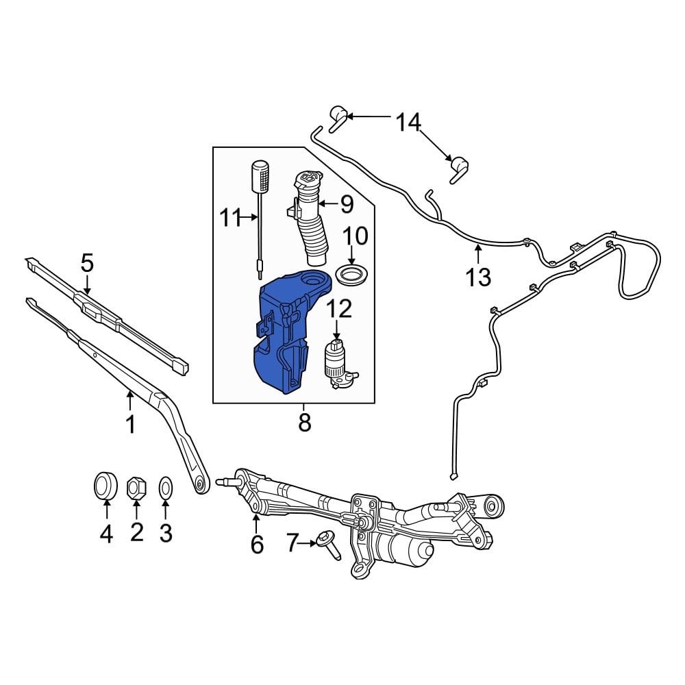 Jeep OE 68439617AA - Washer Fluid Reservoir