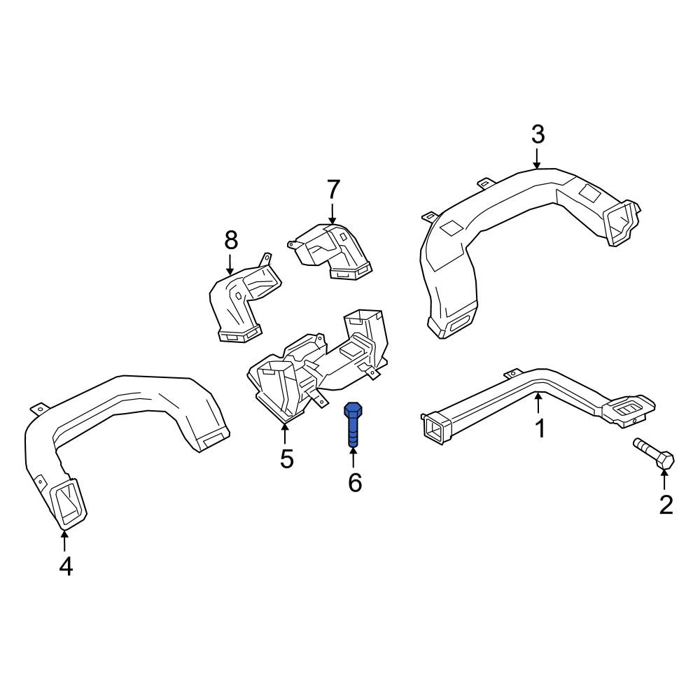 Jeep OE 6509682AA - Instrument Panel Air Duct Screw