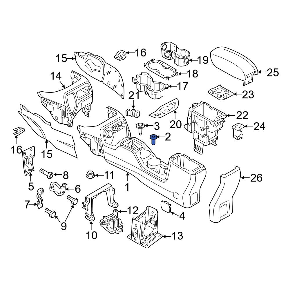 Jeep OE 6509682AA - Instrument Panel Air Duct Screw