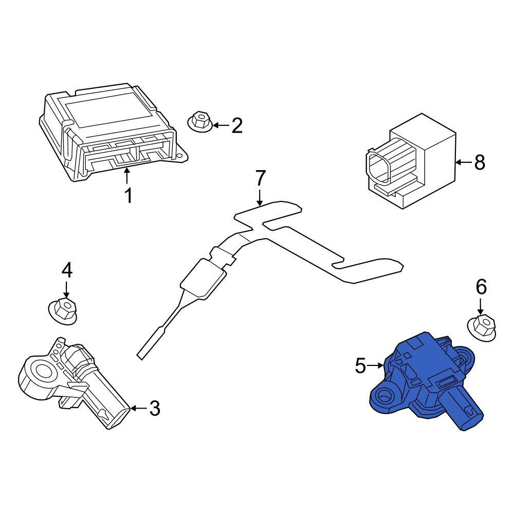 Jeep OE 68304326AA - Front Air Bag Impact Sensor