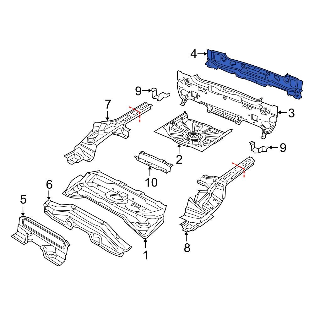 Jeep OE 68246341AA - Rear Rear Body Reinforcement