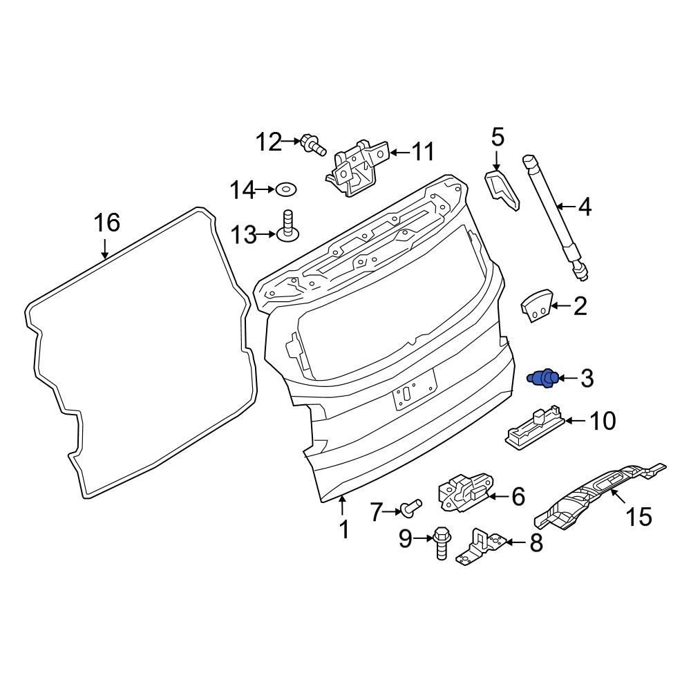 Jeep OE 68467540AA - Rear Lower Liftgate Stop Bumper