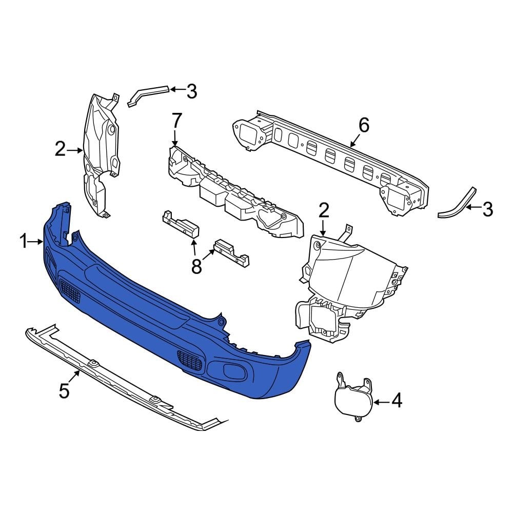 Jeep OE 6VM44TZZAA - Front Upper Bumper Cover
