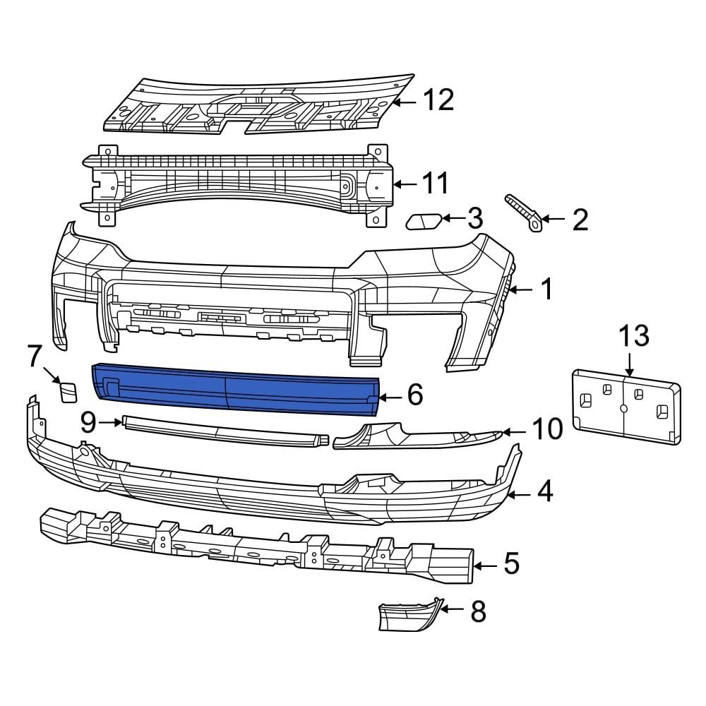 Jeep OE 68585414AA - Front Bumper Cover Spacer Panel