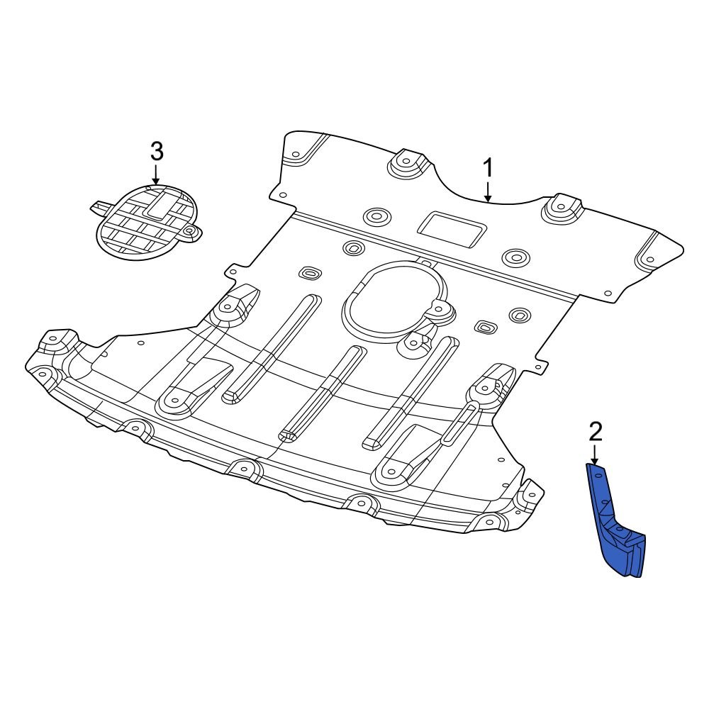 Jeep OE 68421752AB - Front Right Stone Deflector