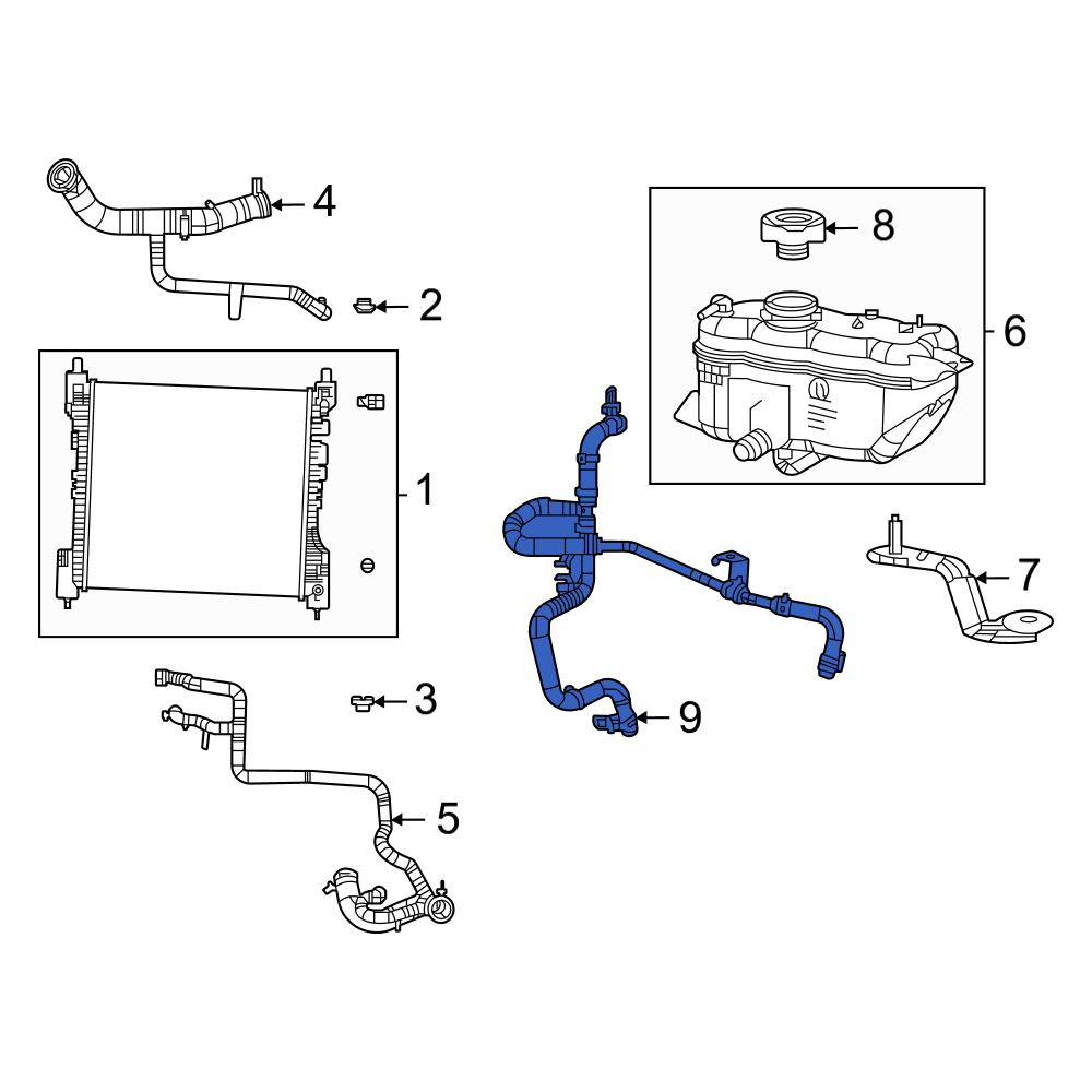 Jeep OE 68380295AC - Engine Coolant Pipe
