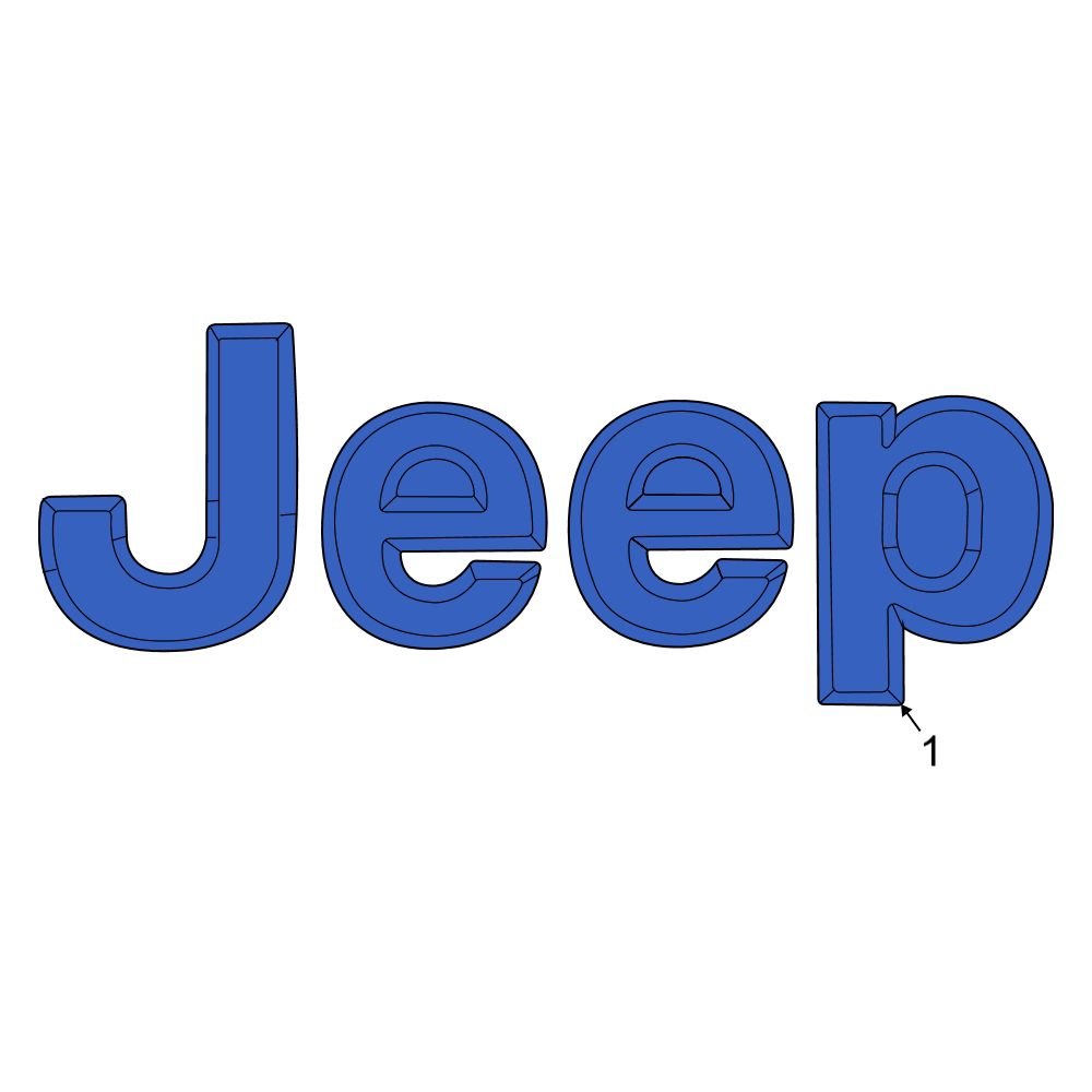 Jeep OE 68377404AC - Front Hood Emblem
