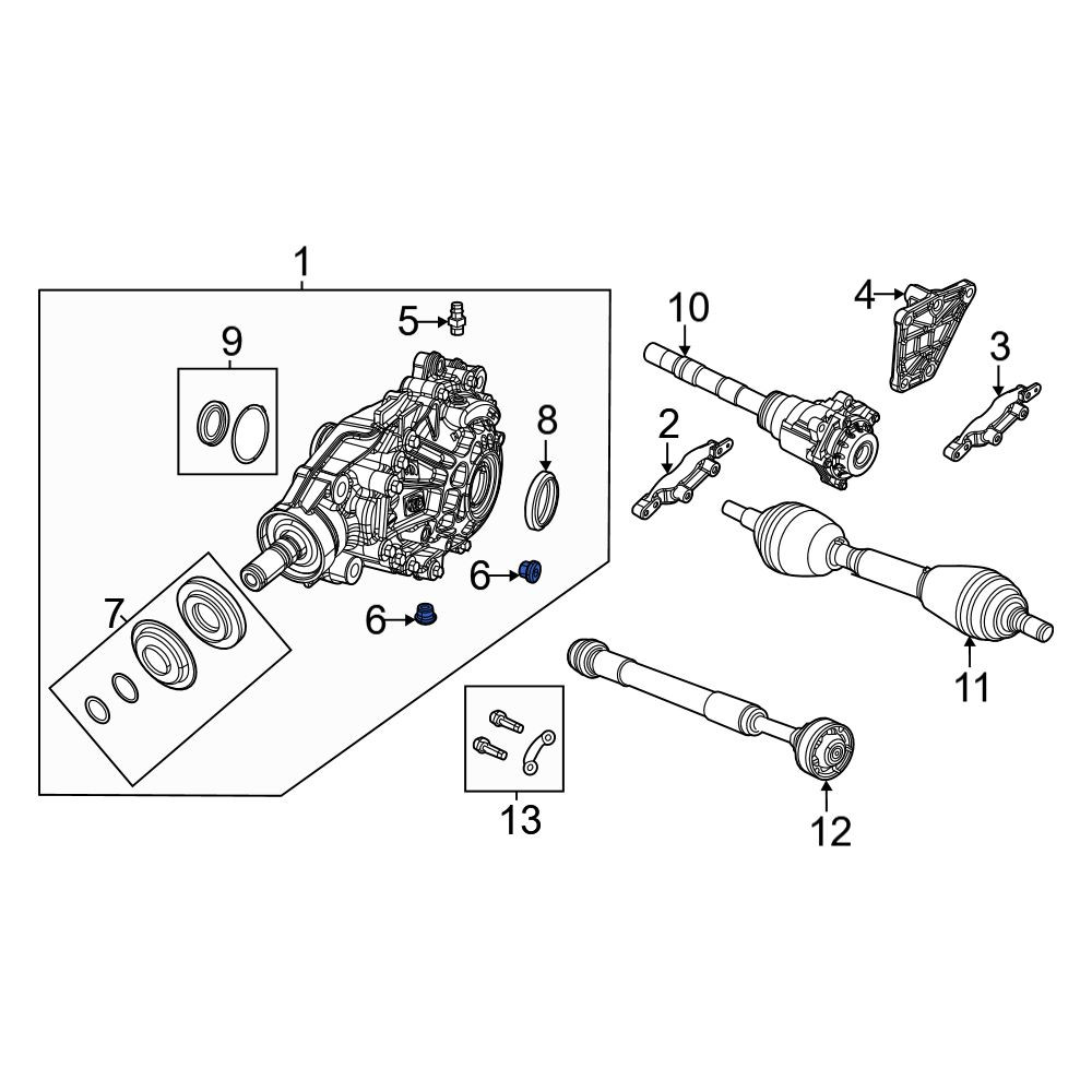 Jeep OE 68530769AA - Front Differential Drain Plug