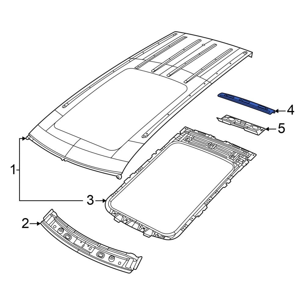 Jeep OE 68458681AA - Rear Roof Header Panel
