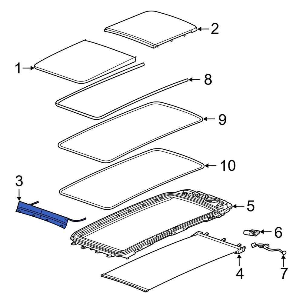 Jeep OE 68518680AC - Sunroof Deflector
