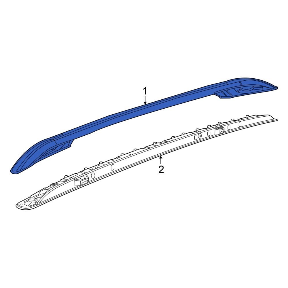 Jeep OE 7BJ40DX8AC - Right Roof Luggage Carrier Side Rail