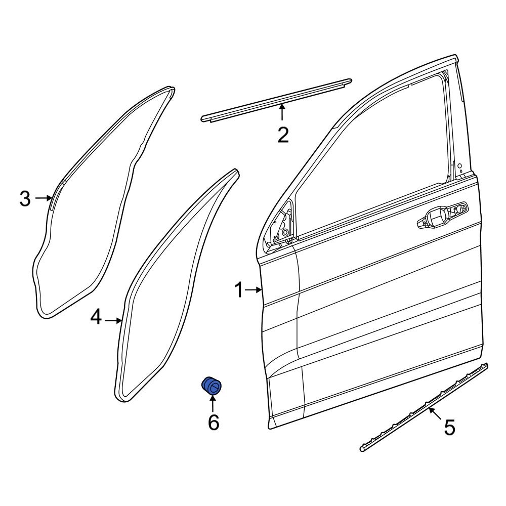Jeep OE 68188690AB - Rear Door Stop