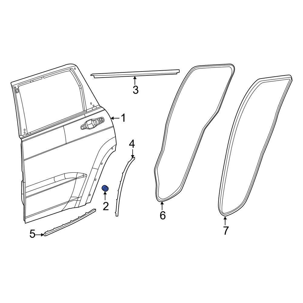 Jeep OE 68188690AB - Rear Door Stop