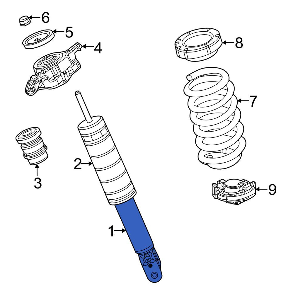 Jeep OE 68544610AC - Rear Suspension Shock Absorber