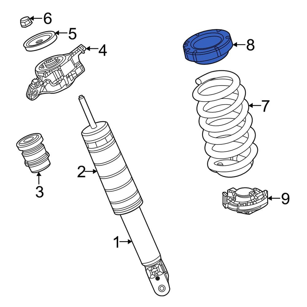 Jeep OE 68375897AA - Rear Upper Coil Spring Insulator