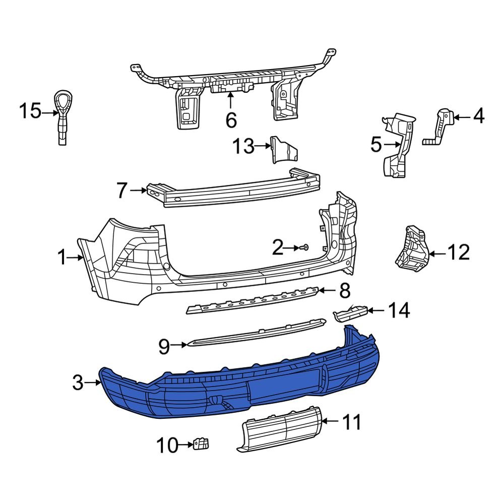 Jeep OE 68585420AA - Rear Lower Bumper Cover