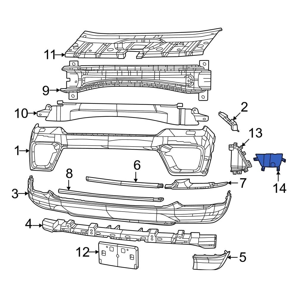 Jeep OE 68499578AC - Front Right Brake Air Duct