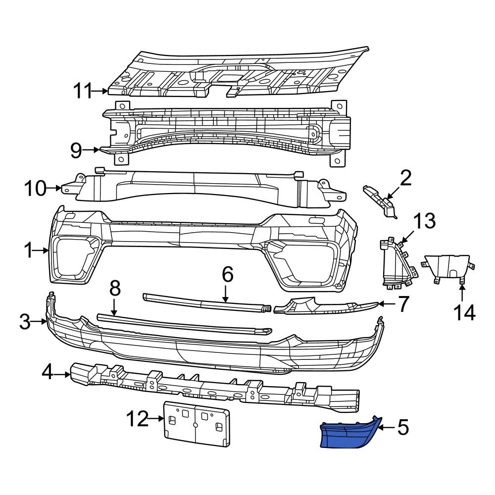 Jeep OE 68421752AB - Front Right Stone Deflector
