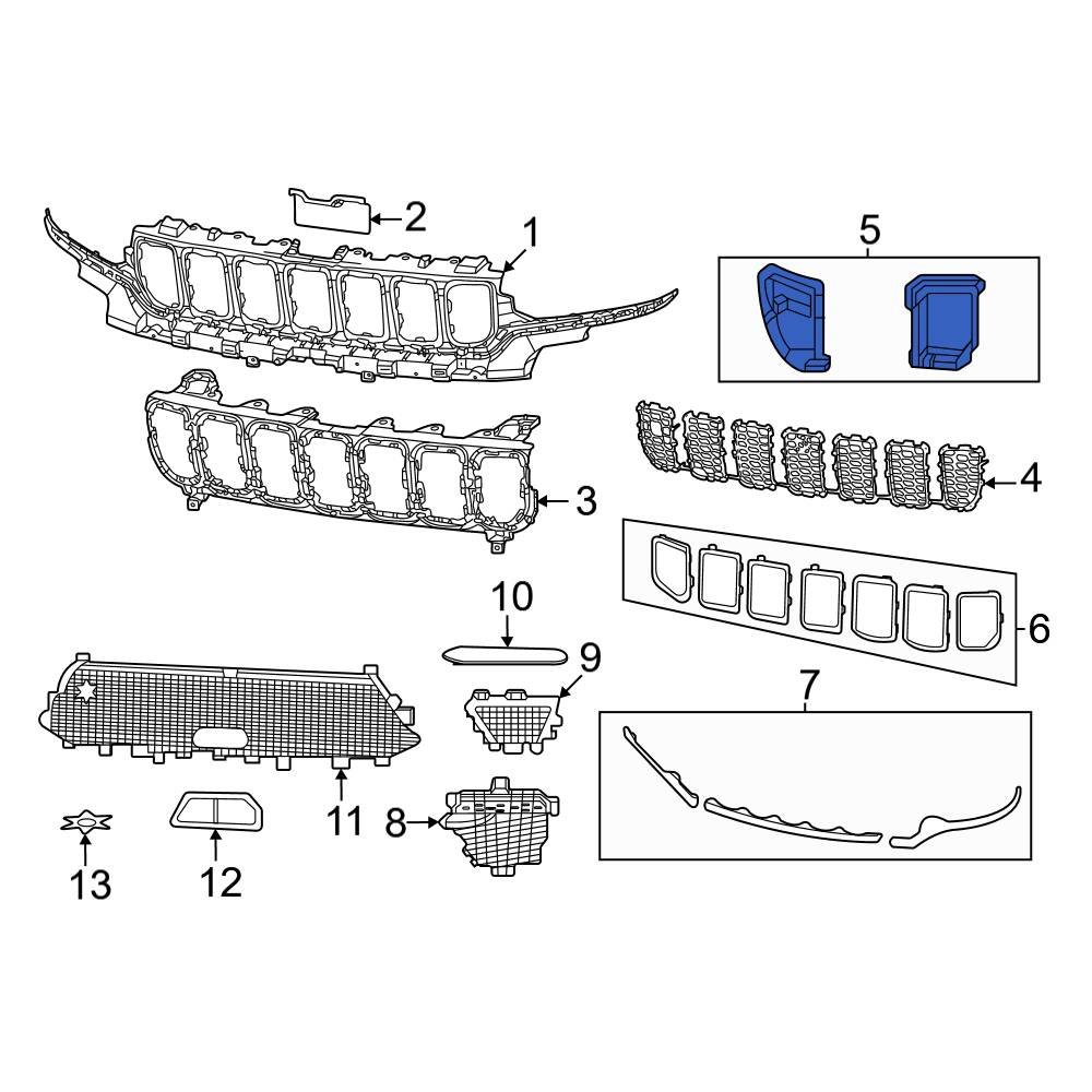 Jeep OE 68430879AD - Front Grille Molding