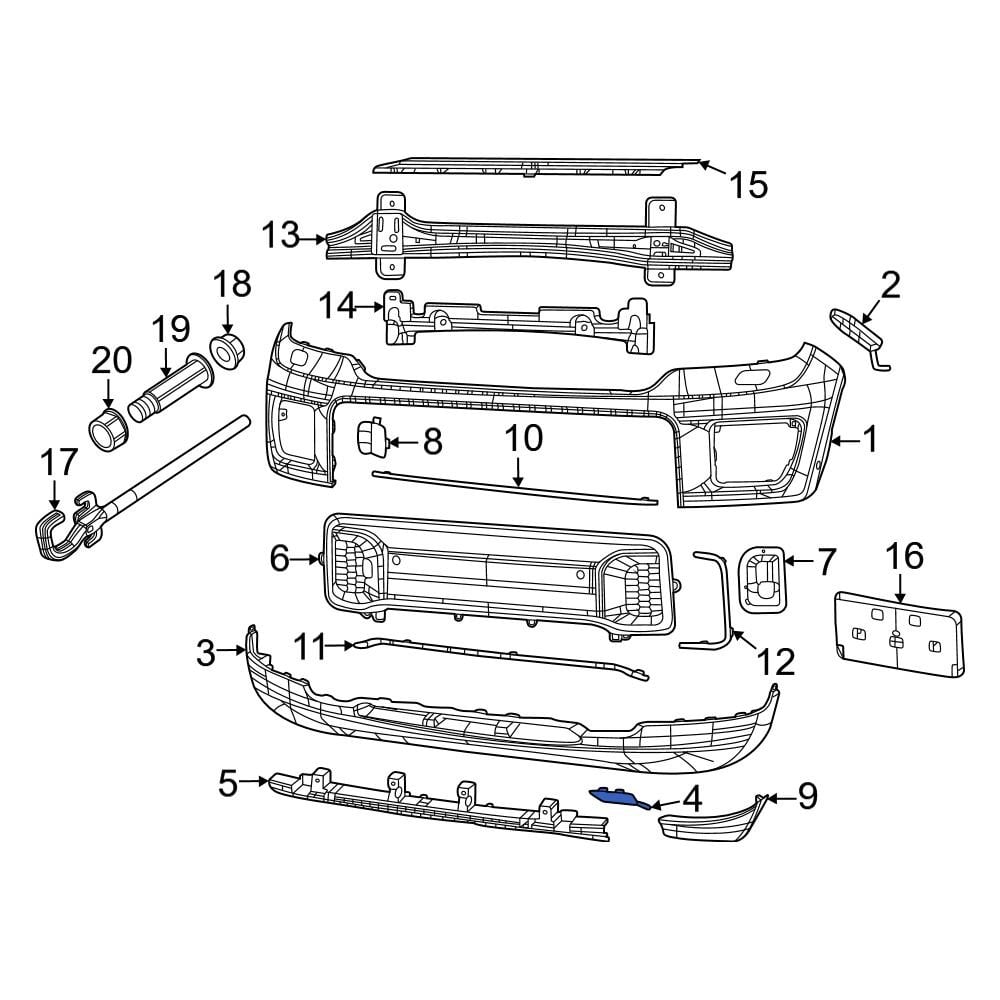 Jeep OE 68575119AA - Front Lower Bumper Cover