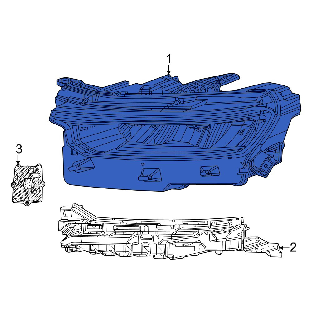 Jeep OE 68606237AB - Front Left Headlight Assembly