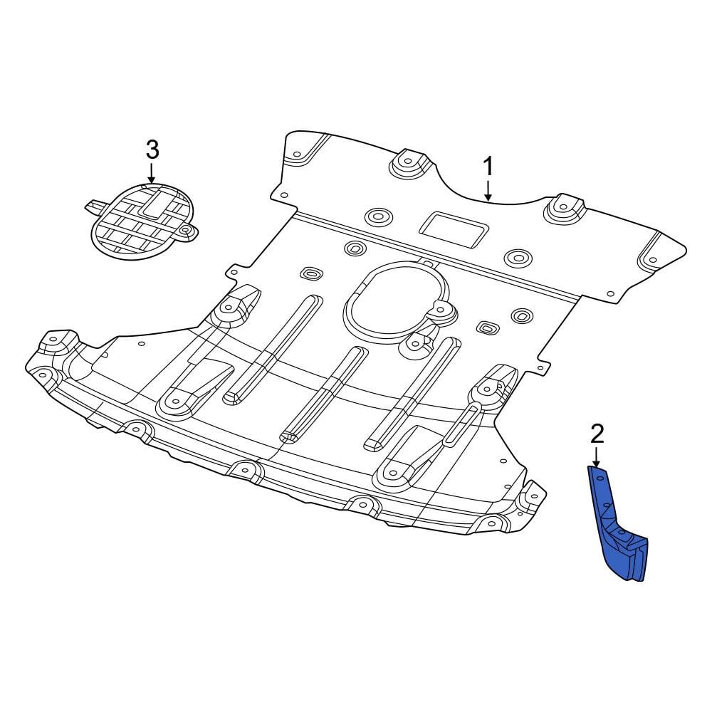 Jeep OE 68460450AB - Front Right Stone Deflector
