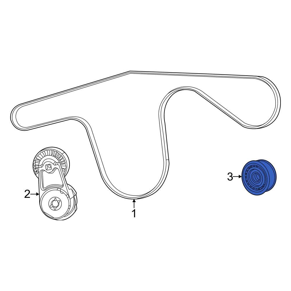 Jeep OE 5281301AA - Accessory Drive Belt Idler Pulley