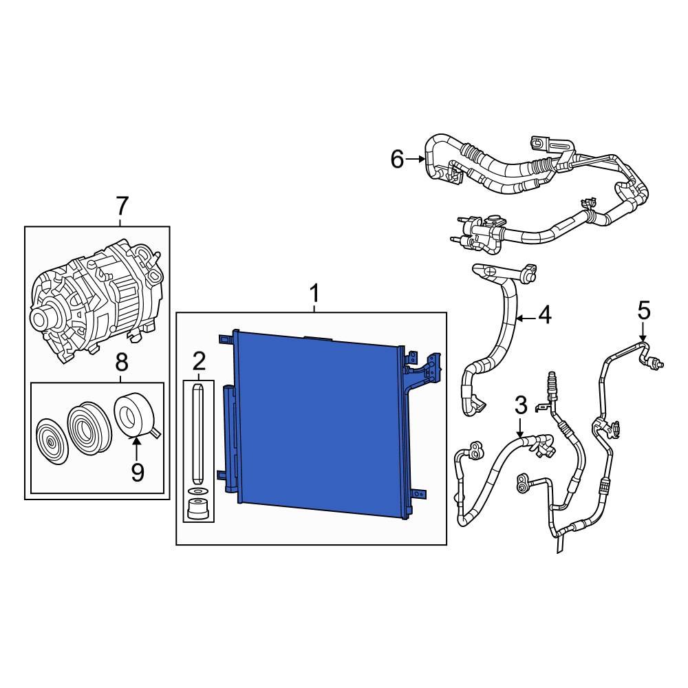 Jeep OE 55038003AG - A/C Condenser