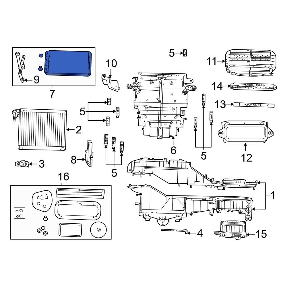 Jeep OE 68079484AA - HVAC Heater Core
