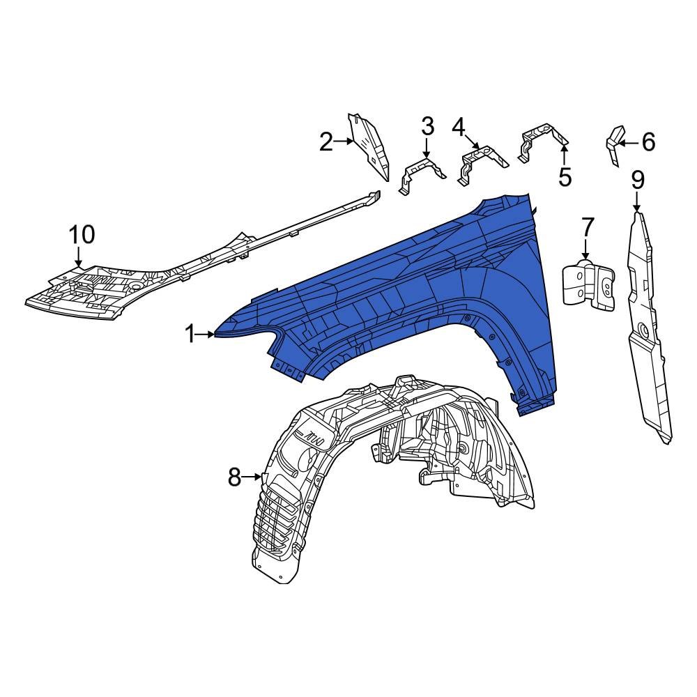 Jeep OE 68465273AD - Front Left Fender