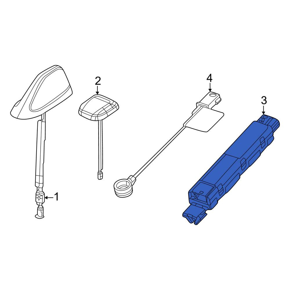 Jeep OE 68520846AA - Radio Antenna Module